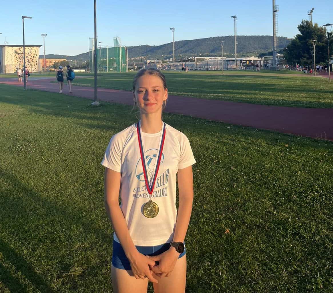 Zlata medalja za Umo Grešovnik na Atletskem pokalu Slovenije U16 ...